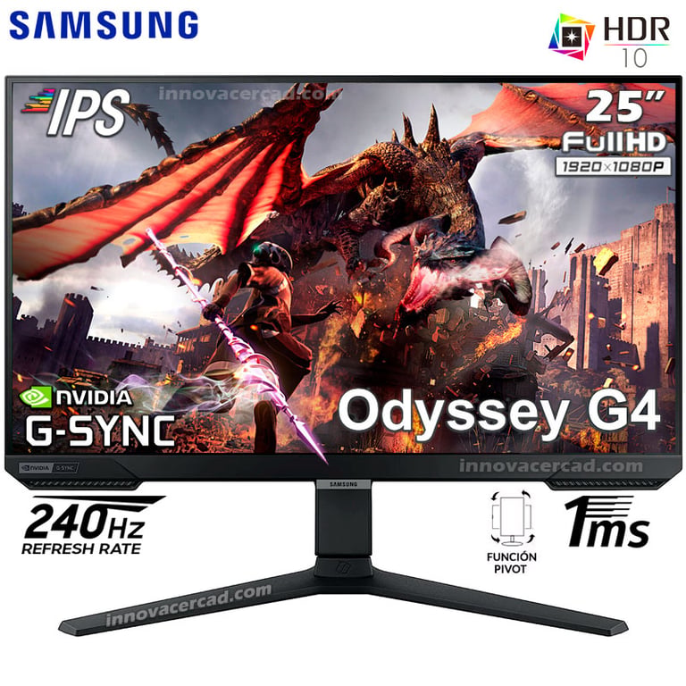 Monitor Samsung Odyssey G4 LS25BG402ENXGO 25 Full HD IPS 240Hz 1MS ...