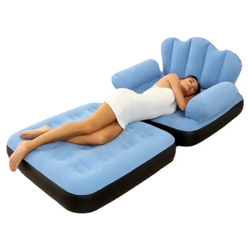 Sofá Inflable Sillón Puff Gigante de Hogar Habitación Celeste GENERICO ...