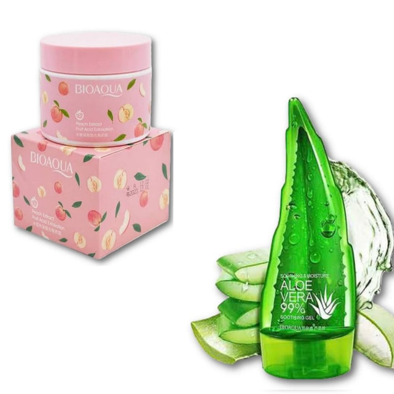 PACK CREMA EXFOLIANTE BIOAQUA Y CREMA CORPORAL ALOE VERA BIOAQUA | falabella.com