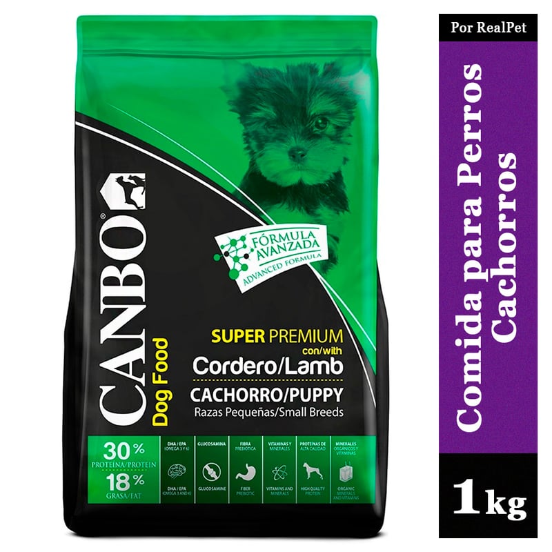 Comida para Perros Cachorros Pequeños Canbo Cordero 1 kg CANBO ...