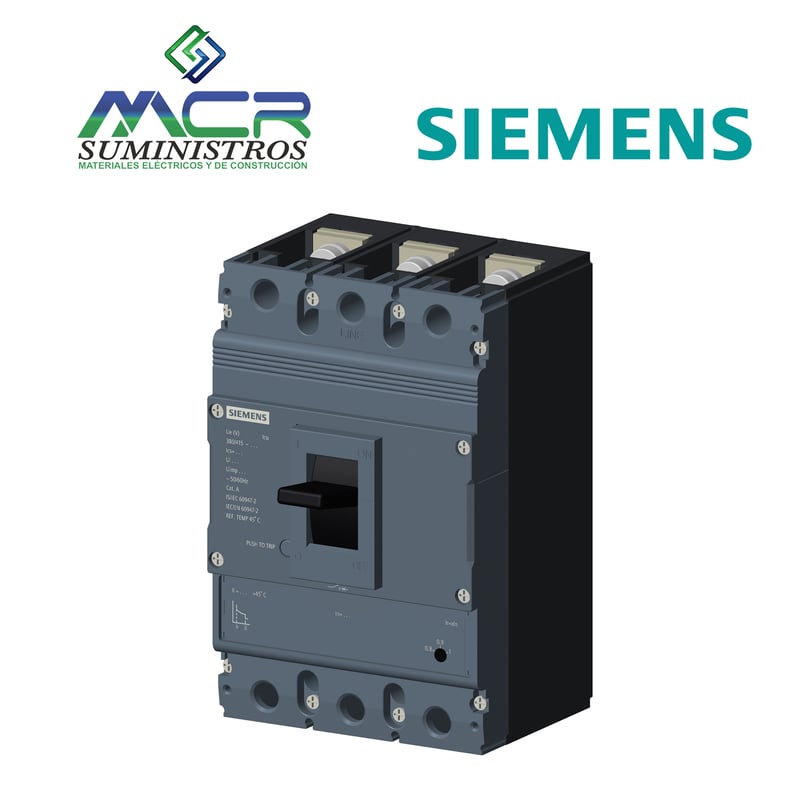 INTERRUPTOR REGULABLE 3 POLOS 320 -400 AMPERIOS 36KA SIEMENS SIEMENS ...