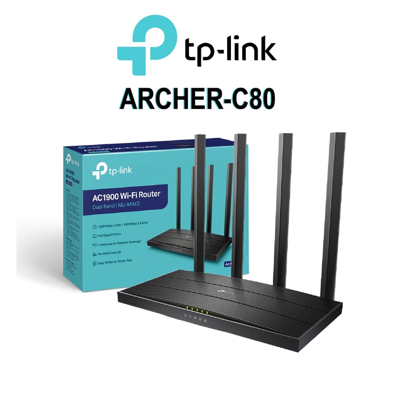 TP-Link Archer C80 Router AC1900 Dual Band 24 y 5GHz con 4Antenas TP ...