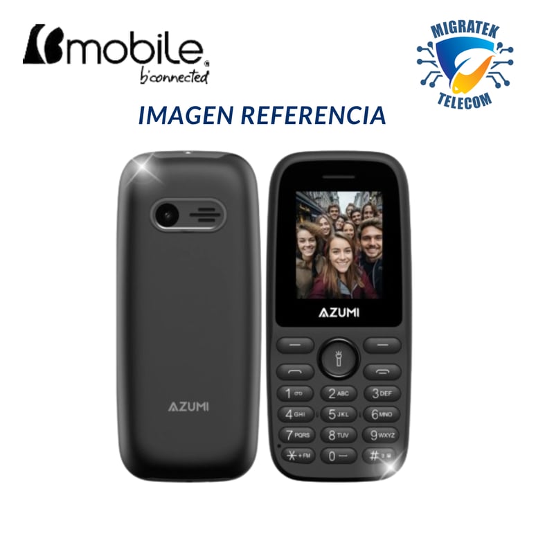 Teléfono Movil AZUMI L6Z 2G Dual SIM Radio FM - Color Negro BMOBILE ...