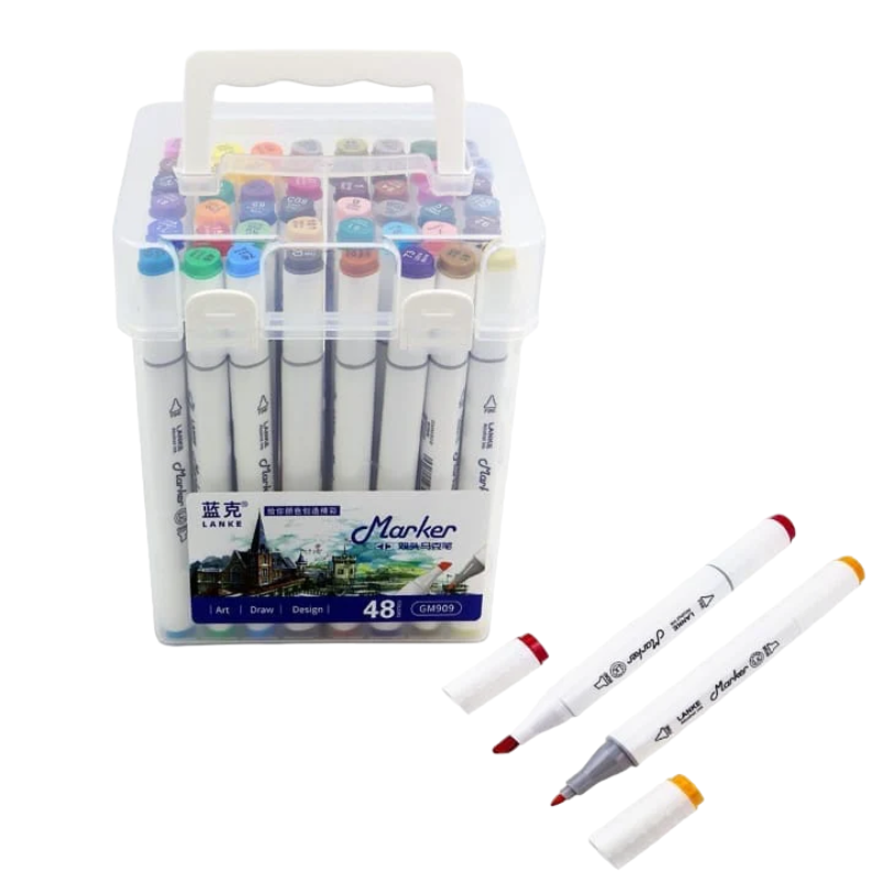 LANKE MARKER SET DE x48 MARCADORES CON DOBLE PUNTA GENERICO | falabella.com
