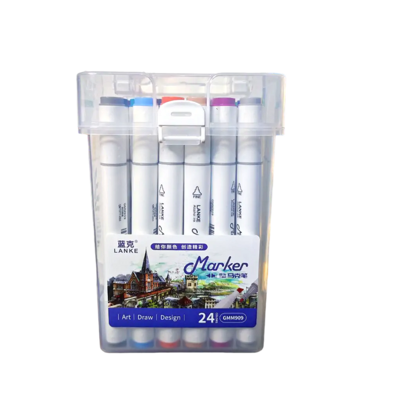 LANKE MARKER SET DE x24 MARCADORES CON DOBLE PUNTA GENERICO | falabella.com