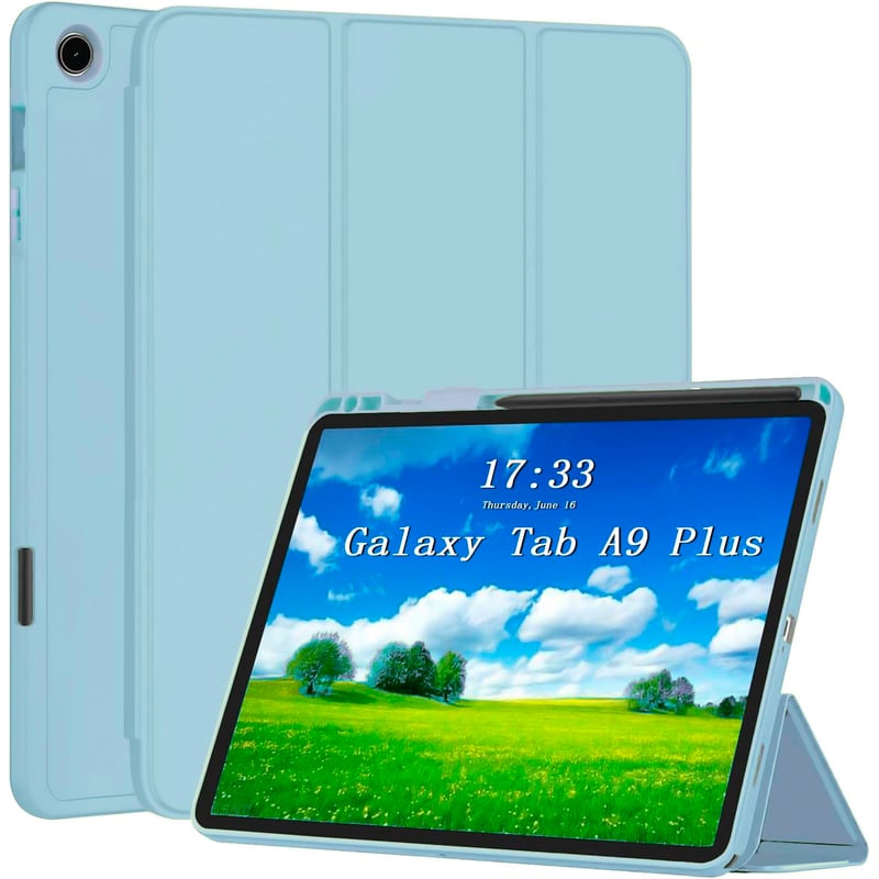 Funda Cover con Porta Lapiz para Tablet Samsung tab A9 plus 11 Celeste ...