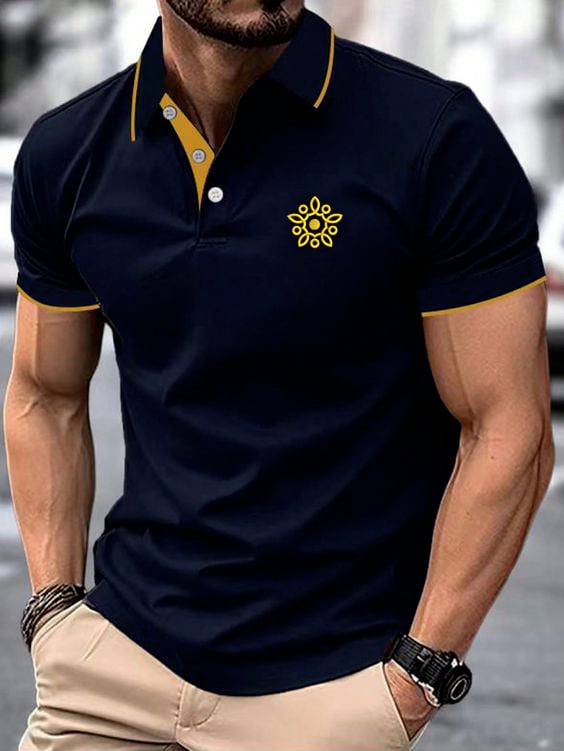 Polo Camisero Azul Noche Outtys Modelo moderno de Algodon GENERICO ...