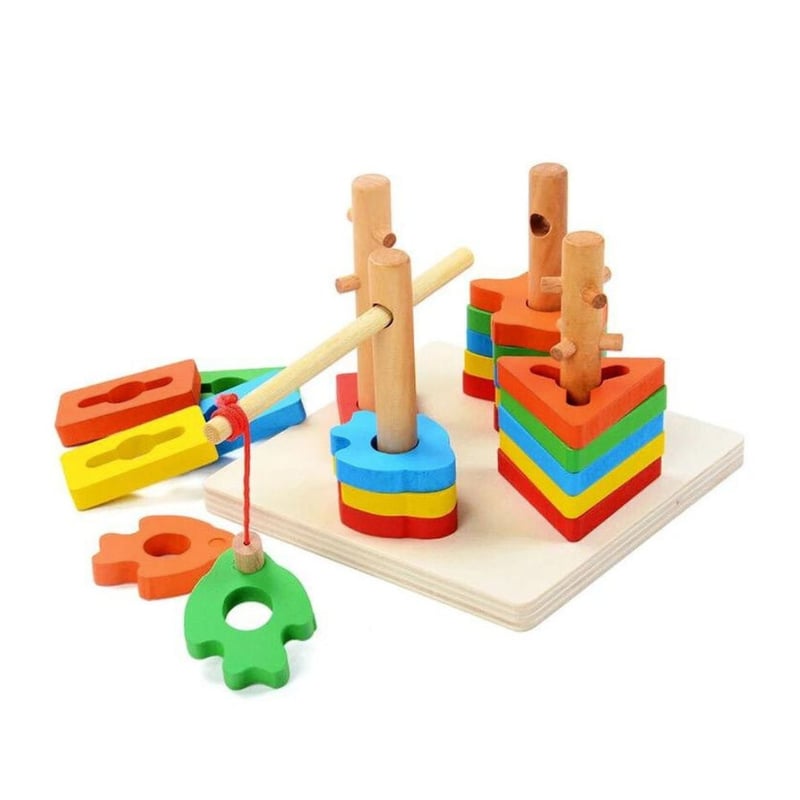 Juguete Didáctico Figuras Geométricas Encaje Madera GENERICO | falabella.com