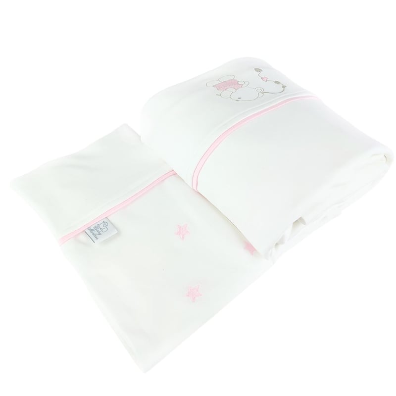 Set de Sábanas Bebe Algodón Cuna Niña - Osita pescadora - BRB BABY ...