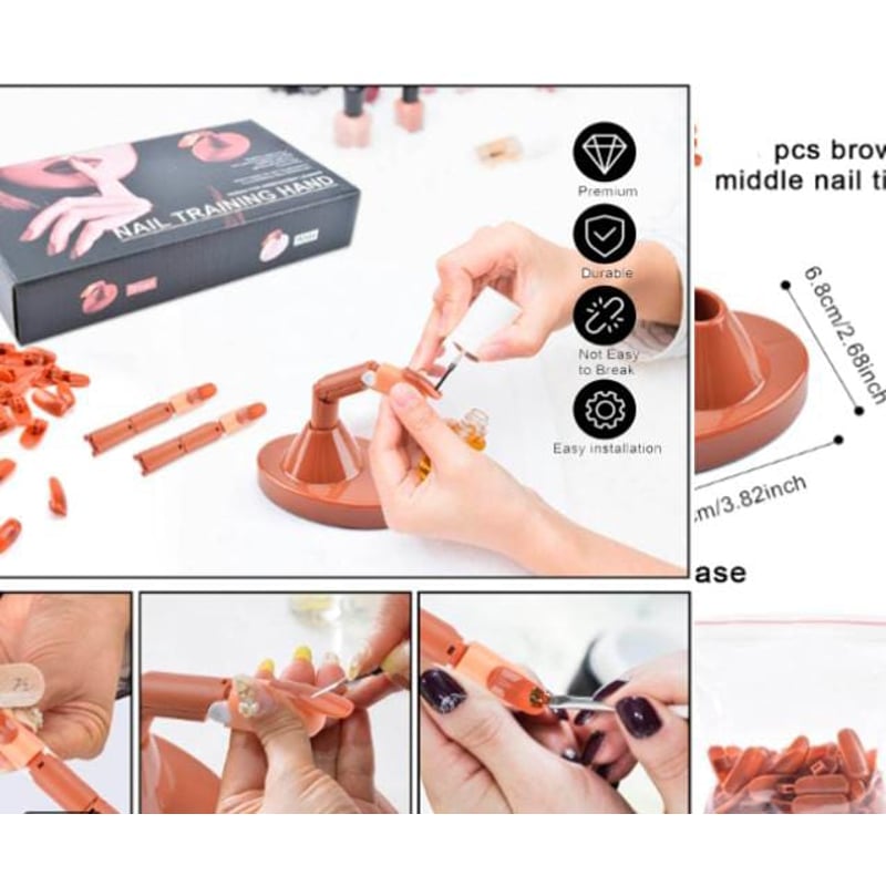 Dedo de práctica para uñas acrílicas kits de entrenamiento de dedos ...