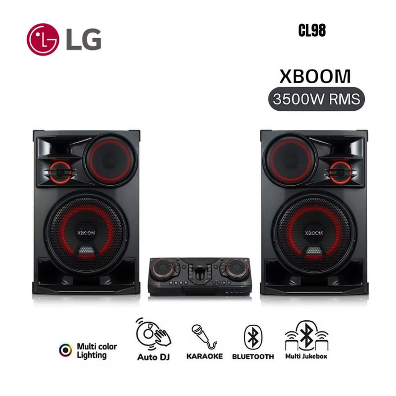 Equipo de Sonido LG CL98 Bluetooth XBOOM 3500 Watts - Negro LG ...