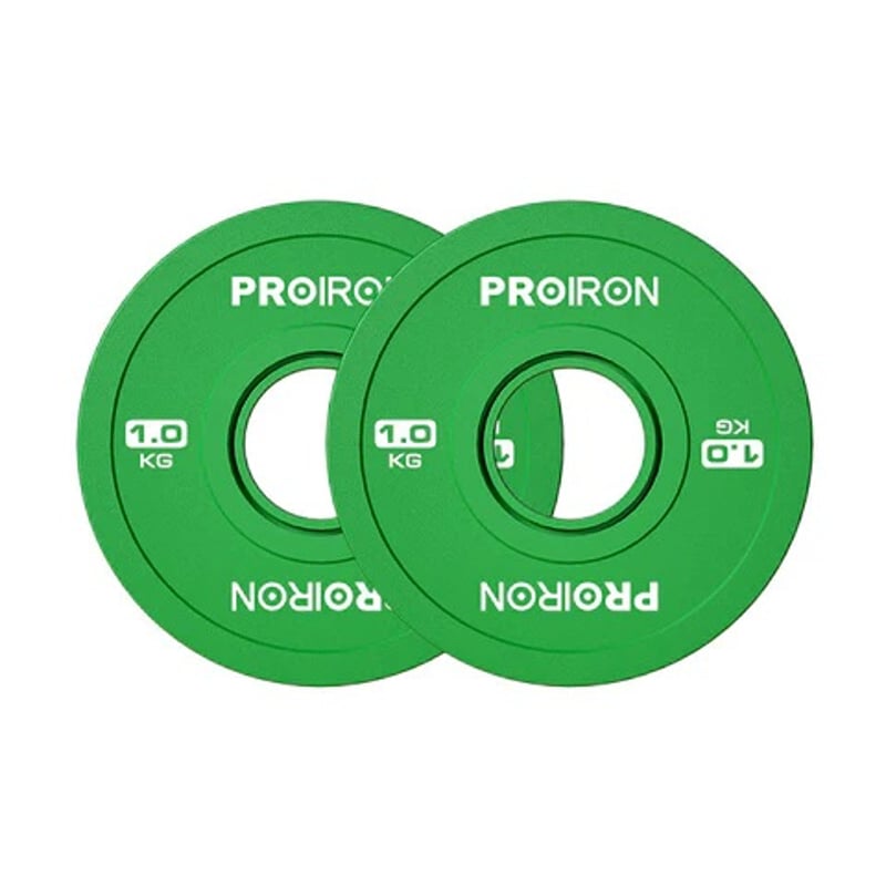 Par de Discos Olímpicos Fraccionales de 1 KG - Verde PROIRON ...