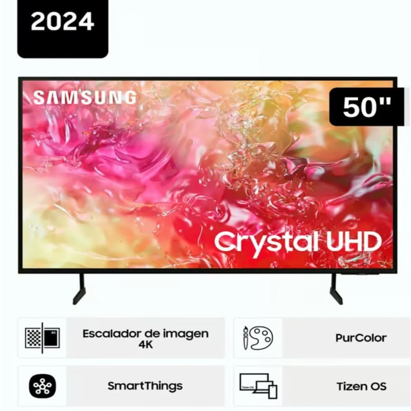 Televisor Samsung LED 50'' Crystal UHD 4K 50DU7000 Tizen OS Smart TV ...