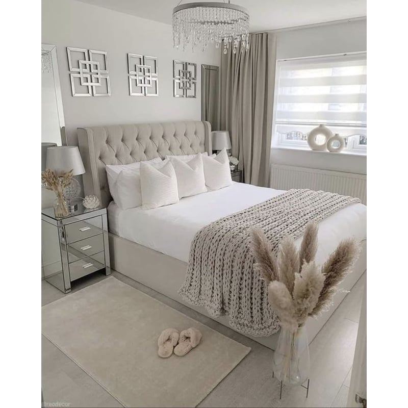 CAMA BOX TARIMA BLOSSOM KING BEIGE GENERICO | falabella.com