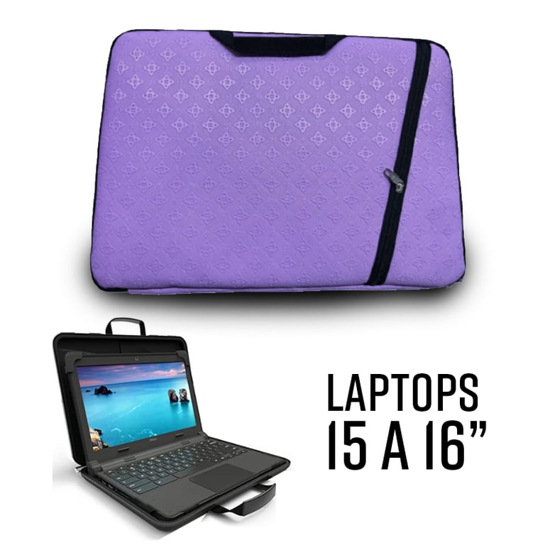 Funda Estuche para Laptop Maletin de 15 a 16 " Color Morado Rosa ...