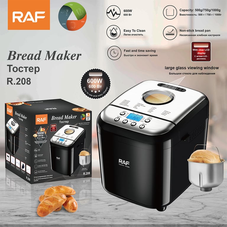 Máquina De Hacer Pan Horno Eléctrico Pan Fresco Raf R208. OEM ...