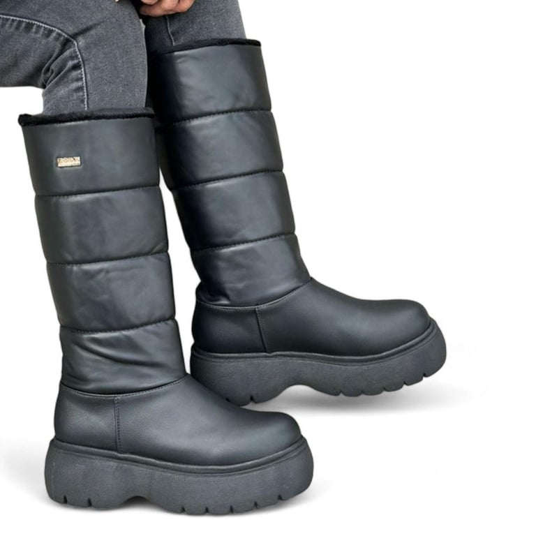 Bota Mujer Invierno Plataforma Gruesa 1015L-75 Color Negro GENERICO ...