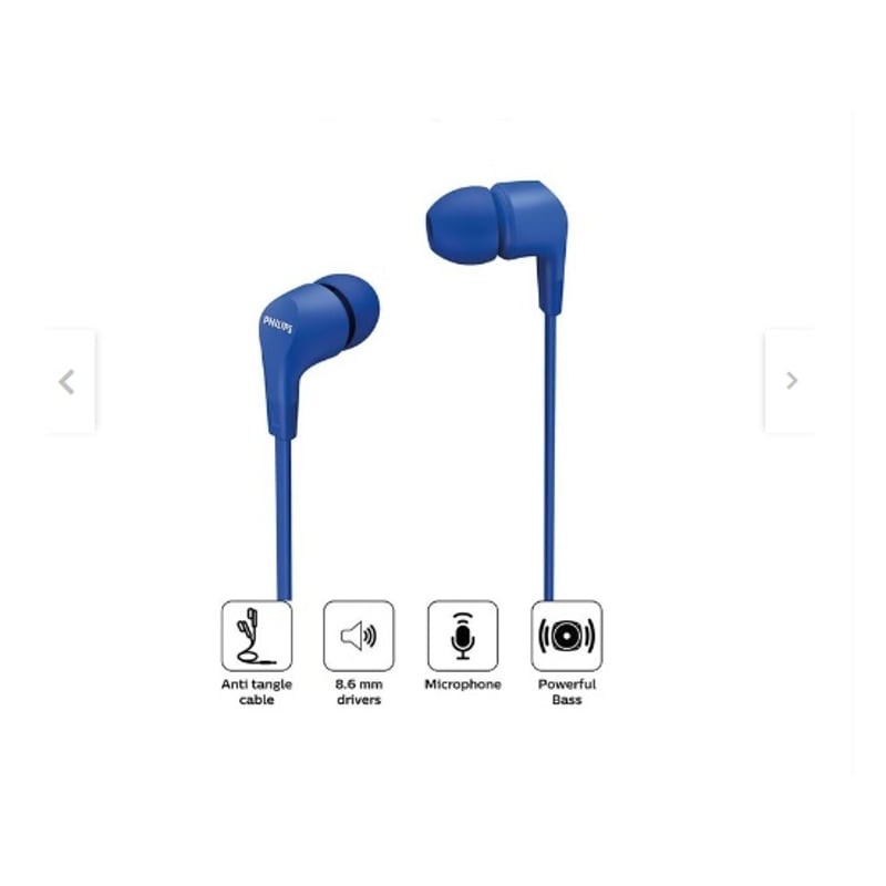 Audífonos Philips TAE1105 In Ear con Micrófono Azul PHILIPS | falabella.com
