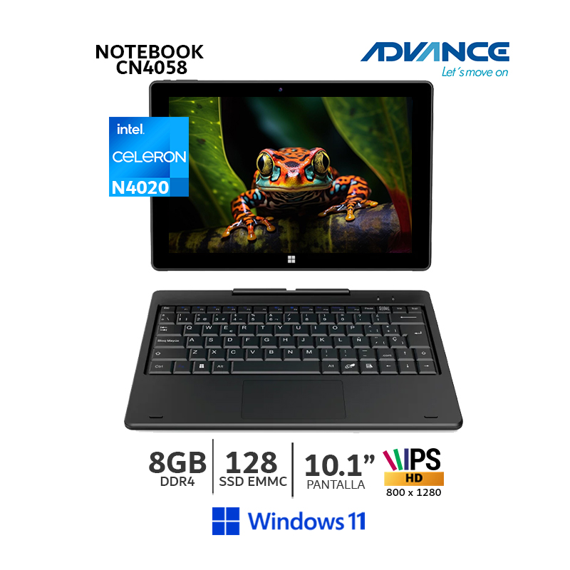 Laptop Advance CN4058 2 en 1 Celeron N4020 RAM 8GB Disco 128GB 10.1 ...