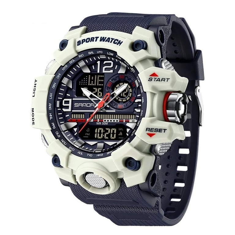 Reloj Deportivo SANDA 3133 Resina Análogo-Digital Blanco SANDA ...