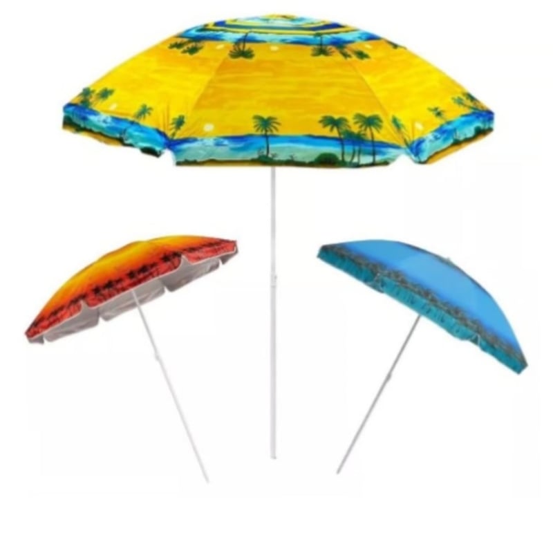 Sombrilla Playera Quitasol Paraguas Portátil Diámetro 150cm Verano ...
