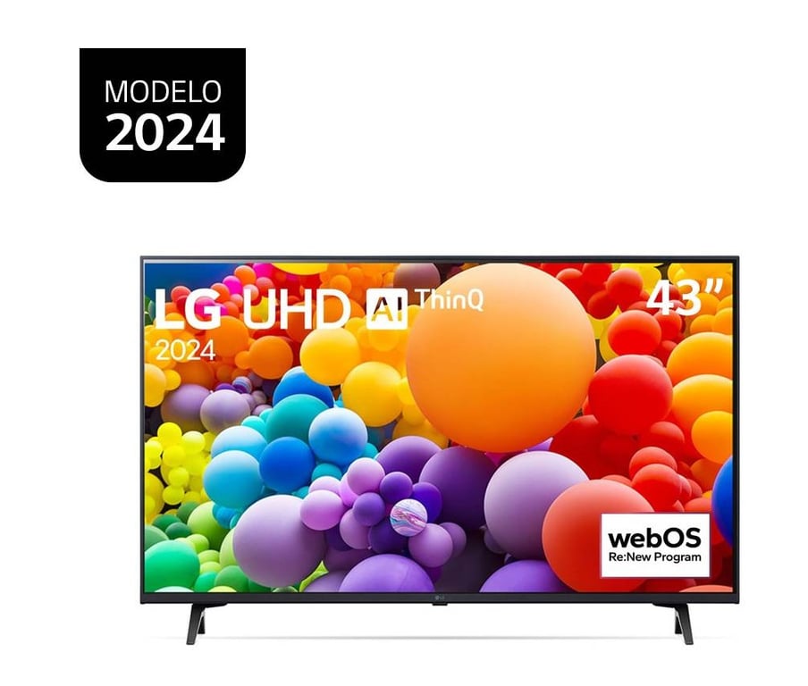 Televisor 43" Smart 4K Alpha 5 Gen 7 43UT7300PSA - Negro LG | falabella.com