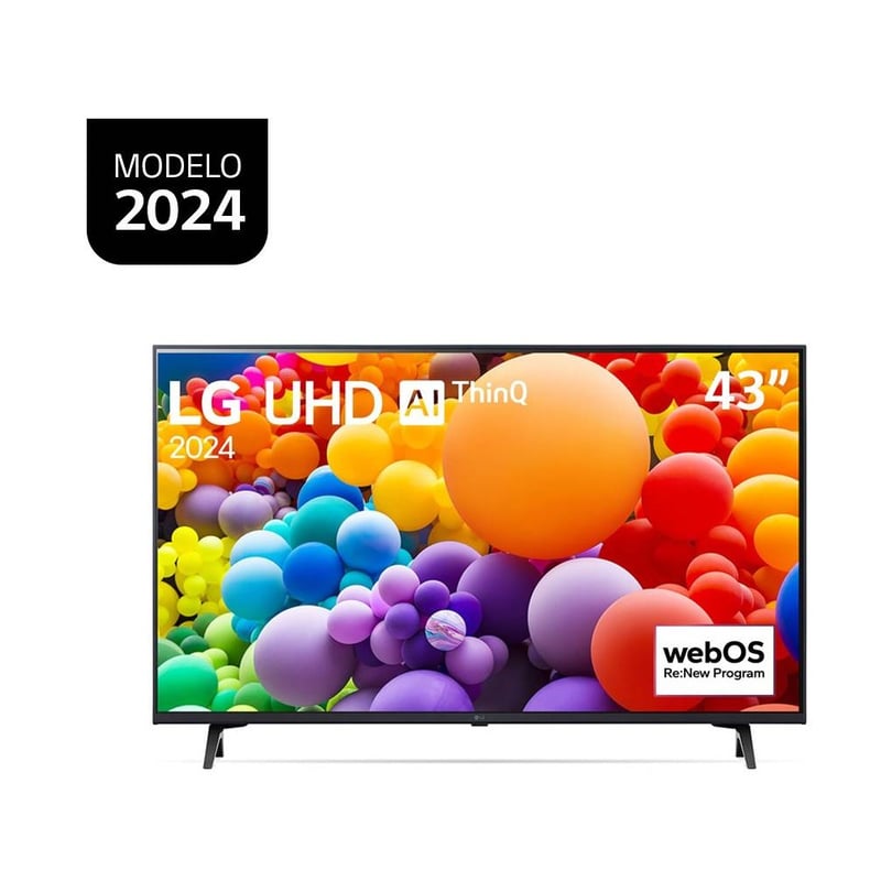 Televisor 43" Smart 4K Alpha 5 Gen 7 43UT7300PSA - Negro LG | falabella.com