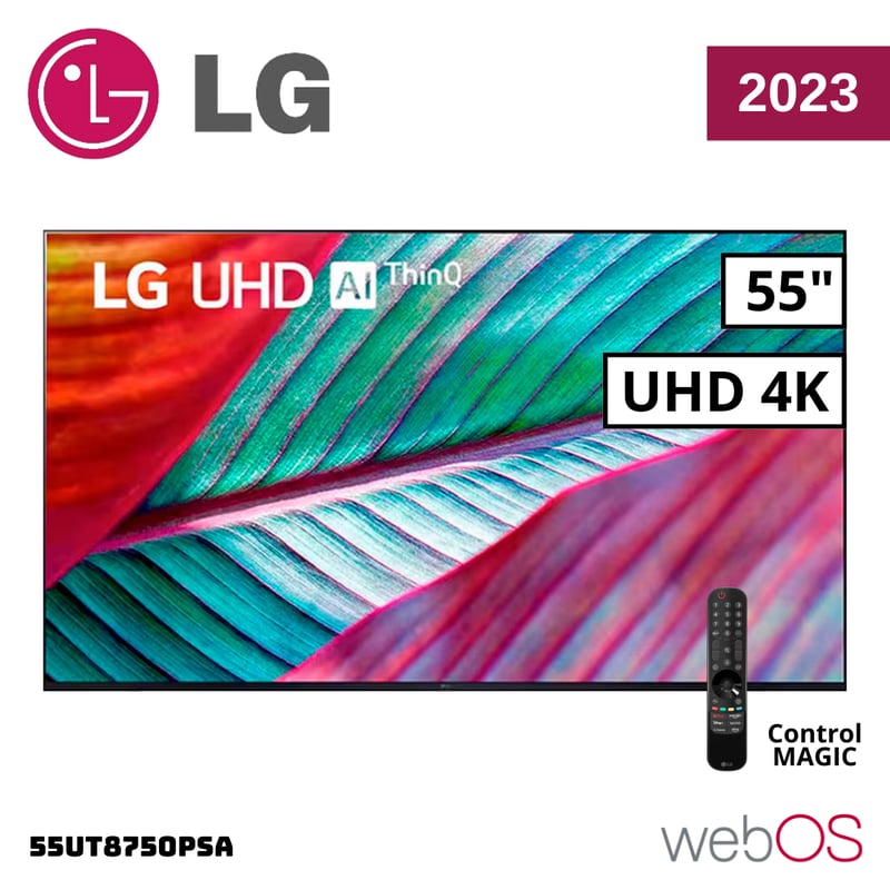TELEVISOR LG 55 SMART TV THINQ AI WEBOS HUB 4K UHD LED - 55UR8750PSA LG | falabella.com