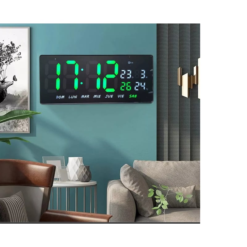 Reloj Digital de Pared LED con calendario fecha y Temperatura GENERICO | falabella.com