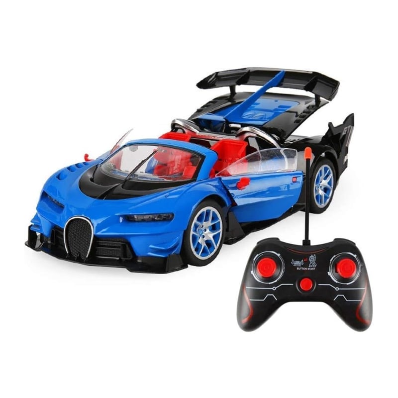 Carro A Control Remoto Bugatti Recargable Abre Puertas color Azul ...