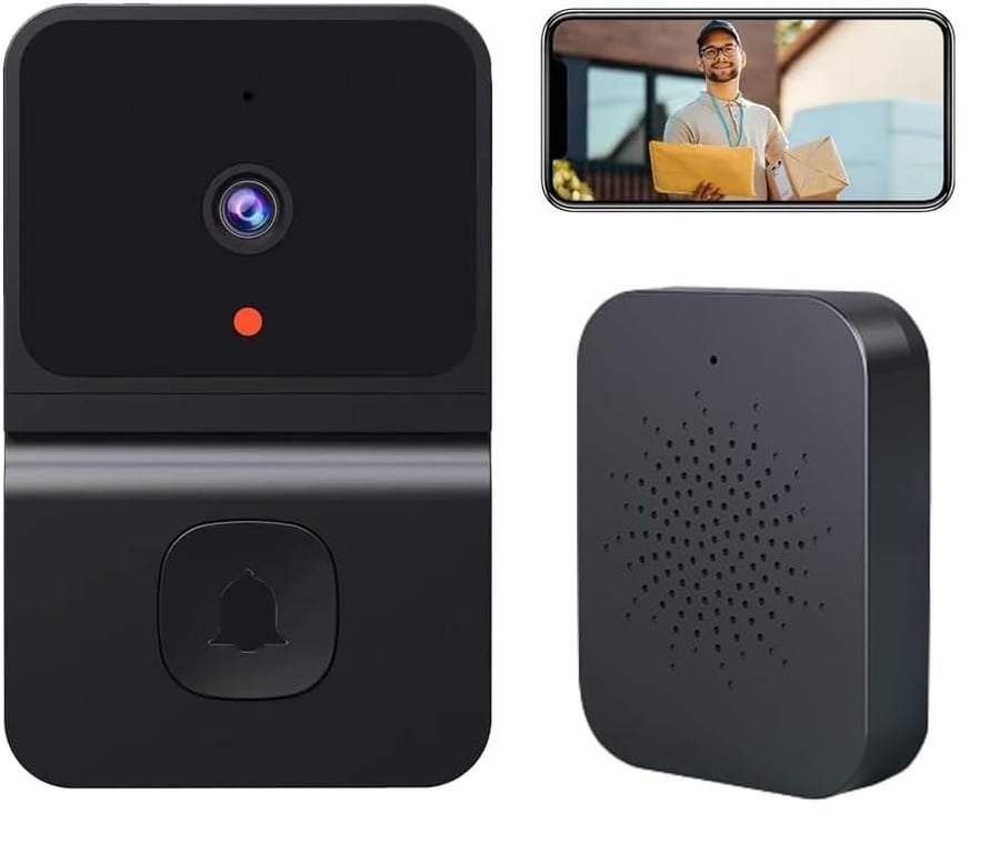 Timbre inalámbrico con cámara HD para exteriores con visión nocturna ...