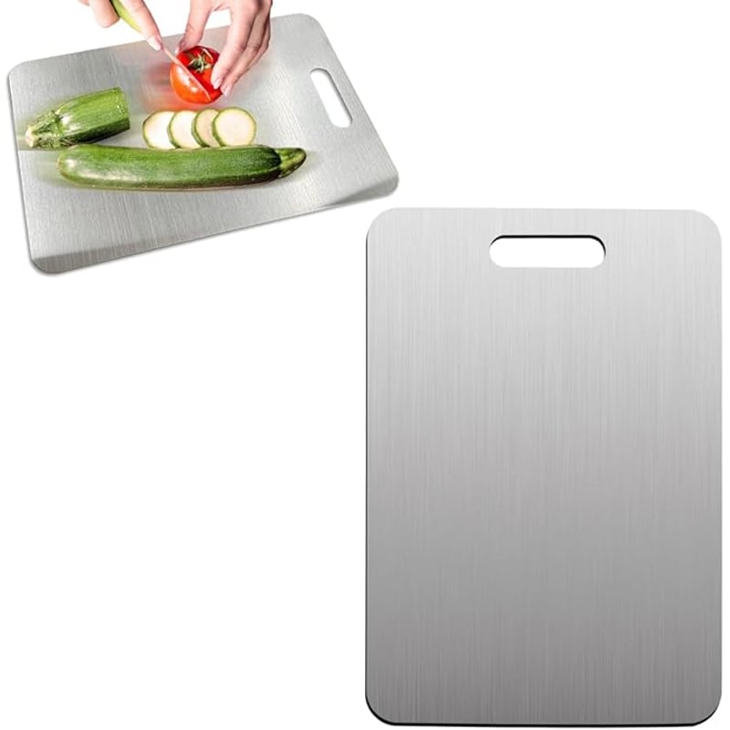 Tabla de picar en acero inoxidable 40cm x 30 cm, espesor 1.2 mm ...