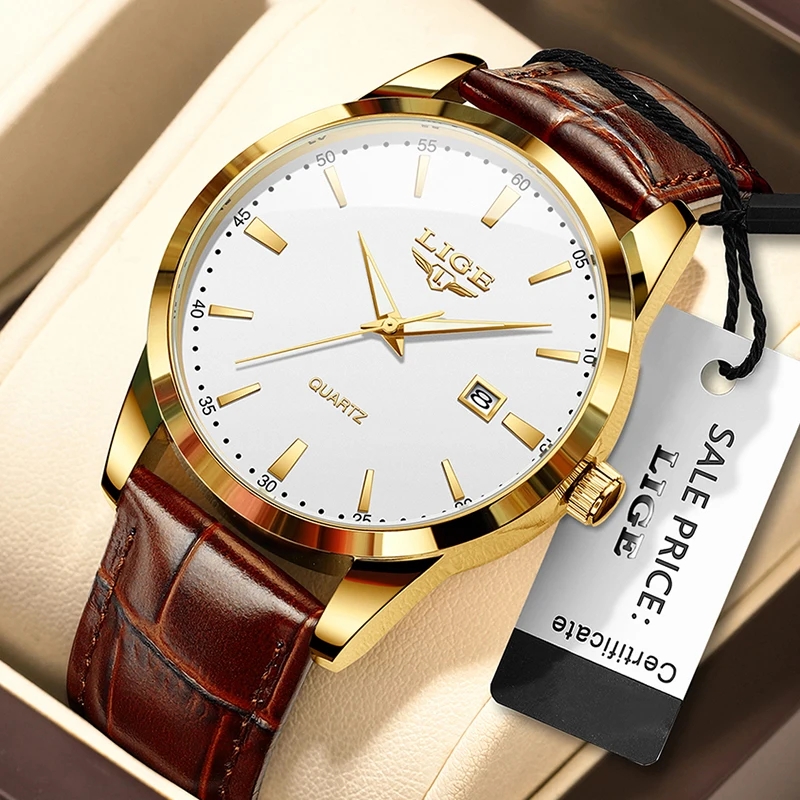 Reloj de Lujo Hombre Lige Cuarzo - Marrón LIGE | falabella.com