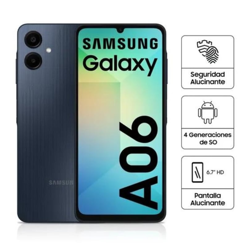 Celular Samsung Galaxy A06 6GB 128GB Negro SAMSUNG | falabella.com