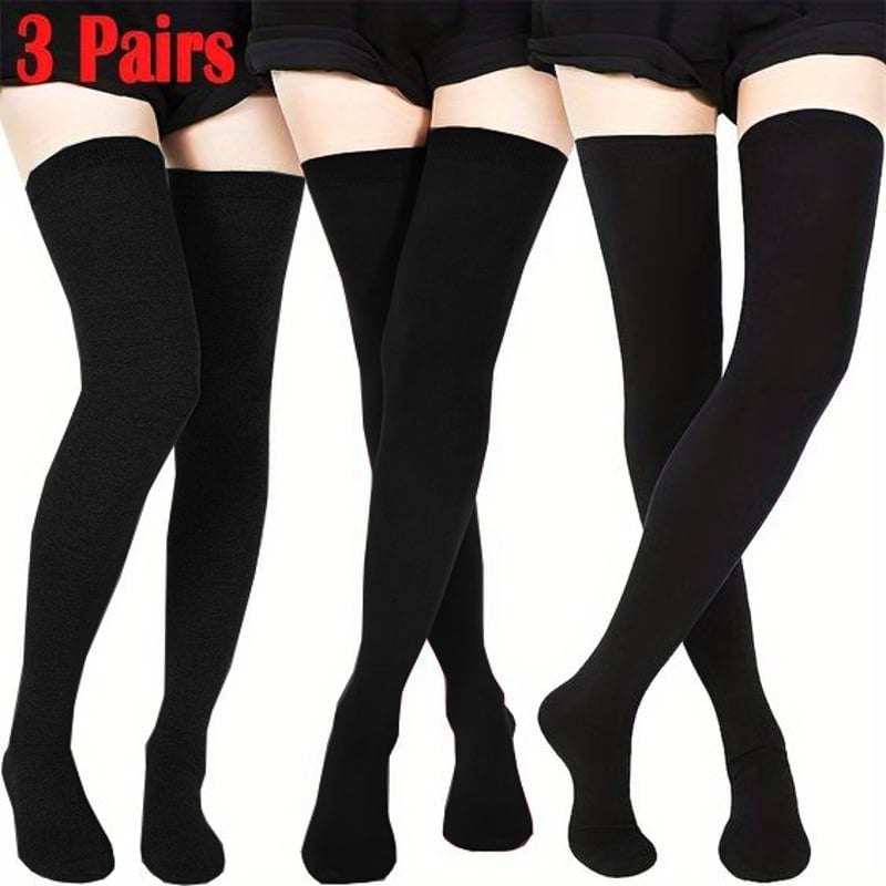 3 pack Medias Negras Largas para short o minifalda WHITE | falabella.com