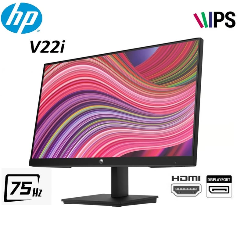 Monitor HP V22i G5 215 IPS 75Hz 5ms FHD VGA HDMI DP 2D9K0AA HP | falabella.com