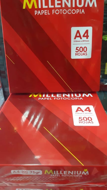 PAPEL BOND A4 MARCA MILLENIUM 75 GR PAQUETE 500 HOJAS MILLENIUM ...