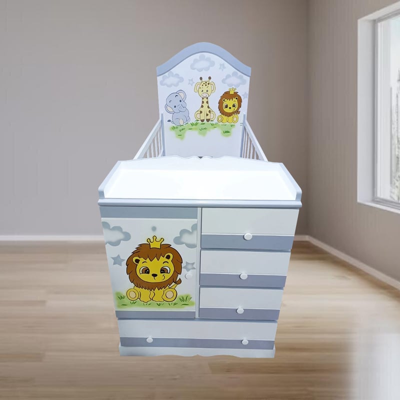 Multicuna cuna safari gris GENERICO | falabella.com