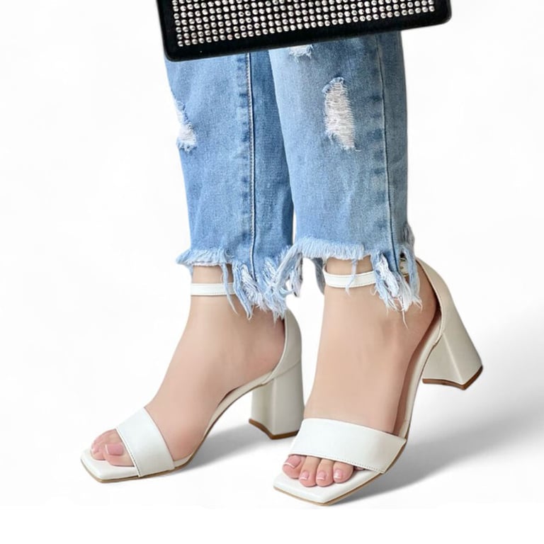 Taco Mujer Radiante Alto 1022L-55 Taco 7 Color Blanco GENERICO ...