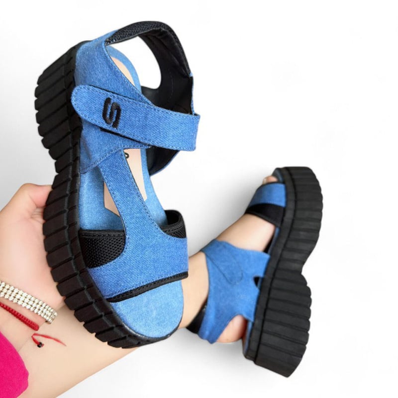 Sandalia Mujer Sss Plataforma 5 1399 5C-55 Color Celeste GENERICO | falabella.com