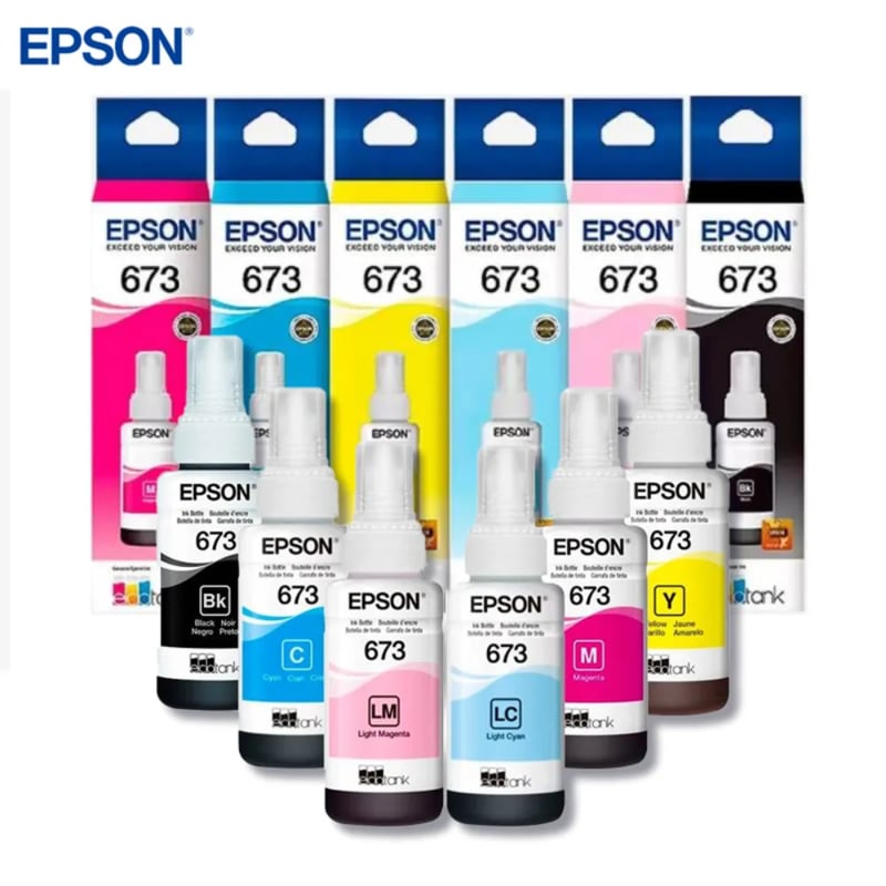 Kit Tinta Epson Originales T673 6 Colores EPSON | falabella.com