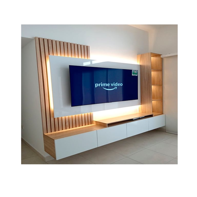 Centro de Entretenimiento WALL panel de TV TONY 280 DUNA melamina ...