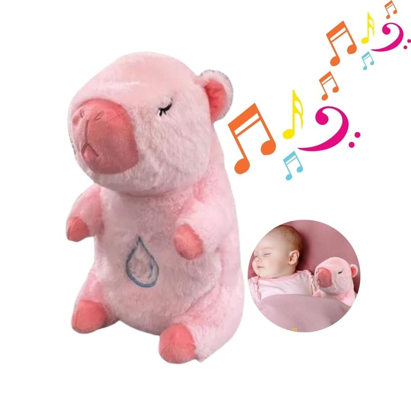 Peluche Capibara Musical Que Respira Color Rosa Para Bebés GENERICO ...
