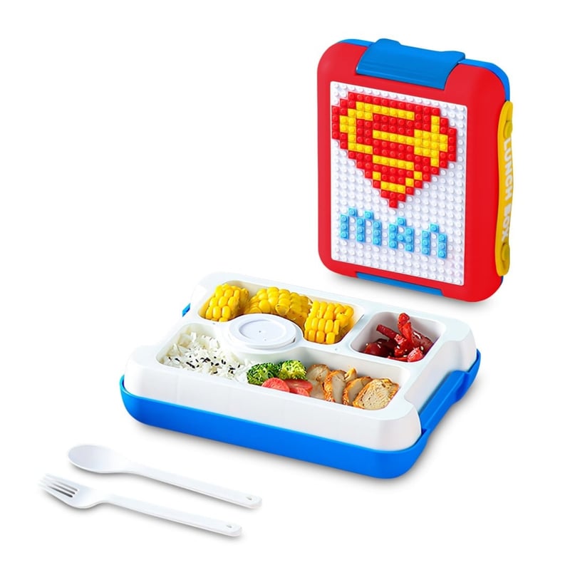 Lonchera Taper 4 divisiones con Piezas Armables Rojo GENERICO ...