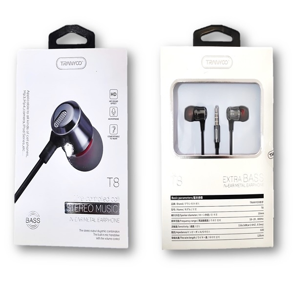 AUDIFONOS CON MICROFONO - TRANYOO T8 CAJA BLANCA TRANYOO | falabella.com