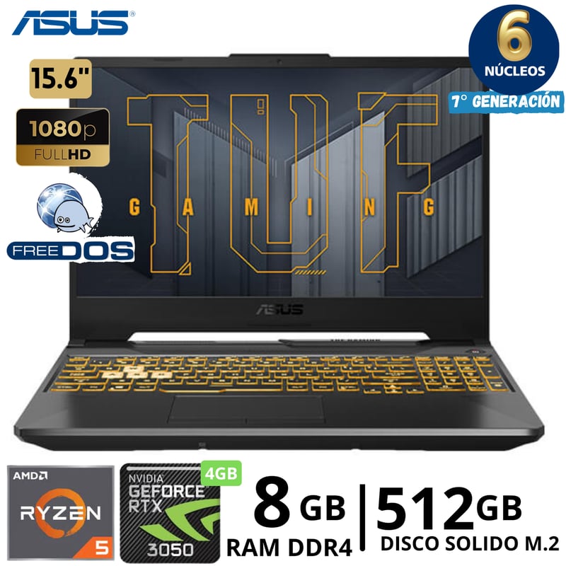 Laptop Asus TUF Gaming A15 FA506NC-HN006 Ryzen 5 - 7535HS, 15.6"FHD ...