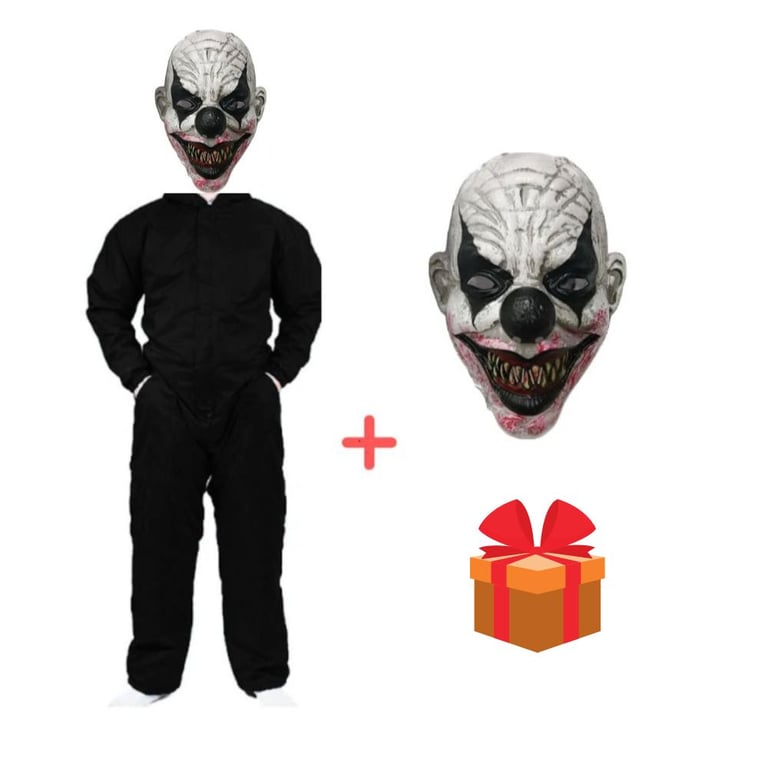 Disfraz Completo con máscara de payaso terror TALLA S GENERICO ...