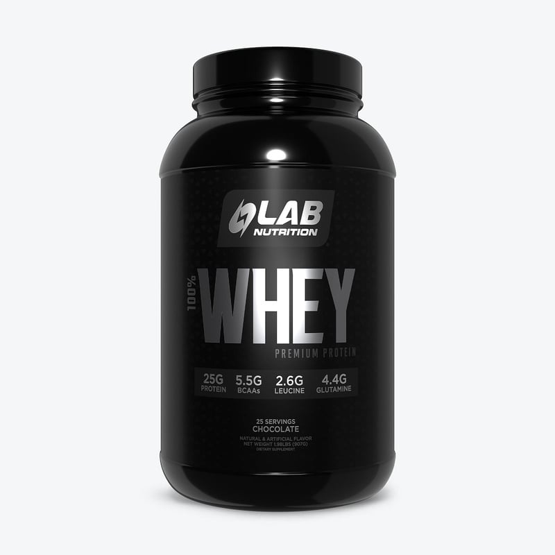 100% PREMIUM WHEY PROTEIN CHOCOLATE 2 LBS LAB NUTRITION LAB NUTRITION ...