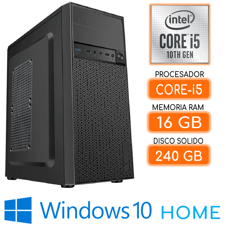 Computadora CPU CORE i5-10400 RAM 16Gb SSD 240Gb Windows 10 PC 10maGen ...
