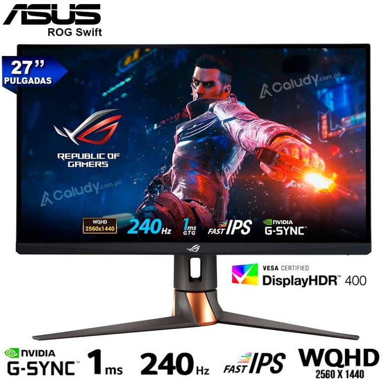 Monitor ASUS ROG Swift PG279QM 27 Fast IPS QHD 240Hz 1ms Nvidia G-Sync ...